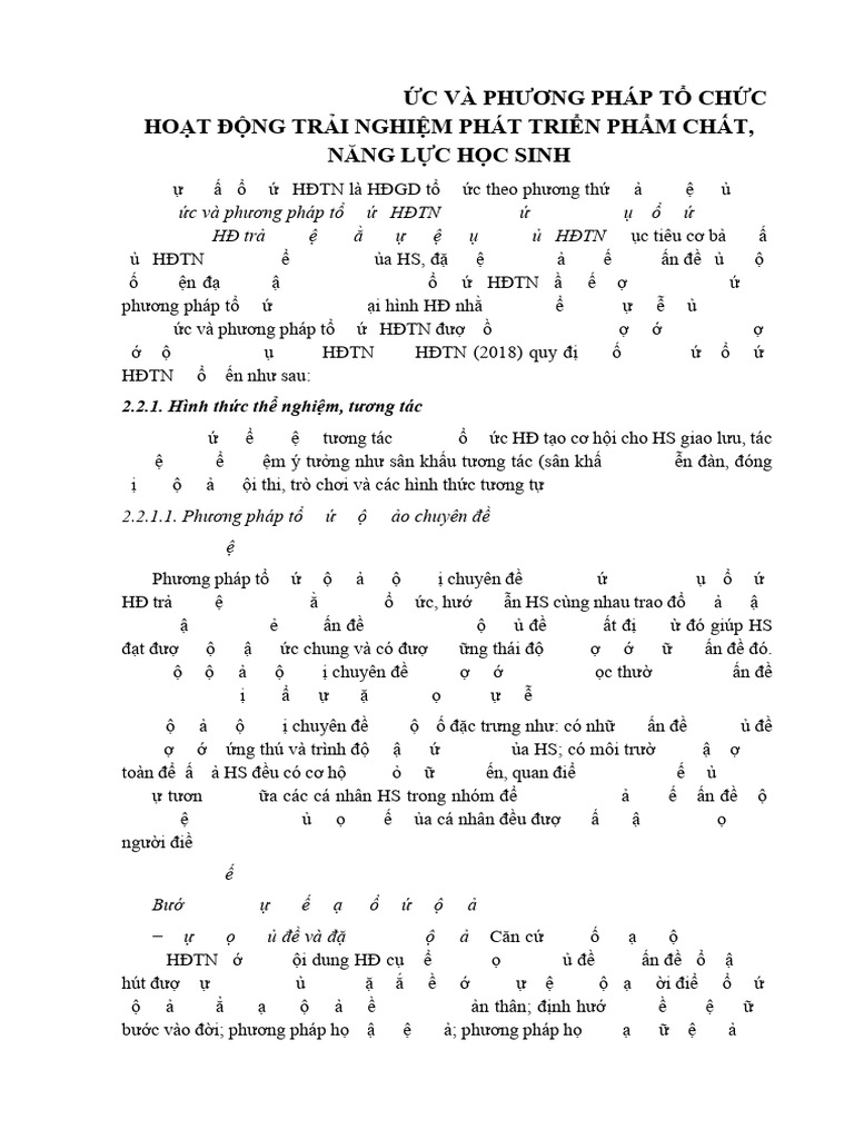 Module Phuong Phap To Chuc HDTN | PDF