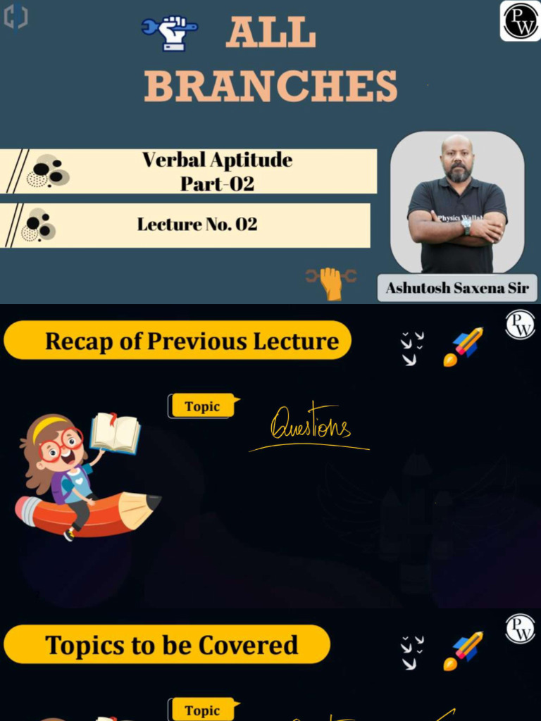 Verbal Aptitude 02 - Class Notes | PDF