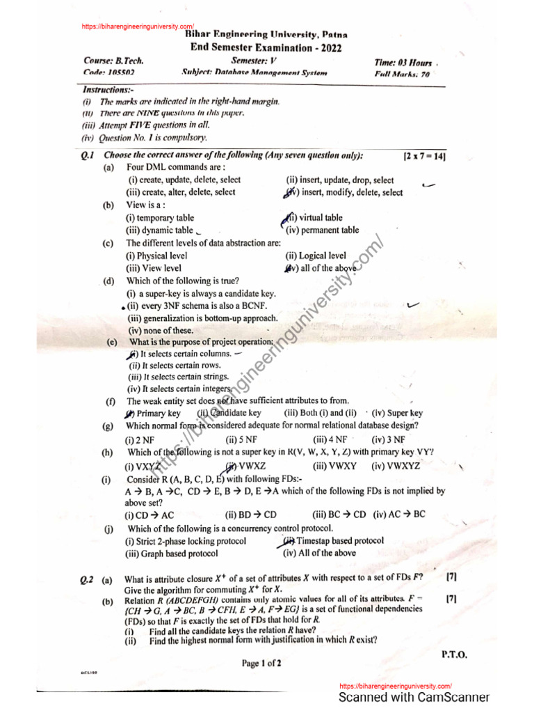 BEU Examination Management System Overview | PDF