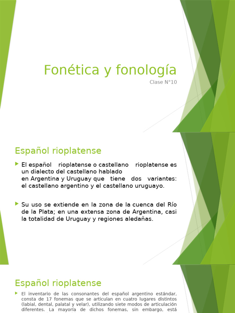 Fonética del español rioplatense | PDF | Lengua española | Fonema