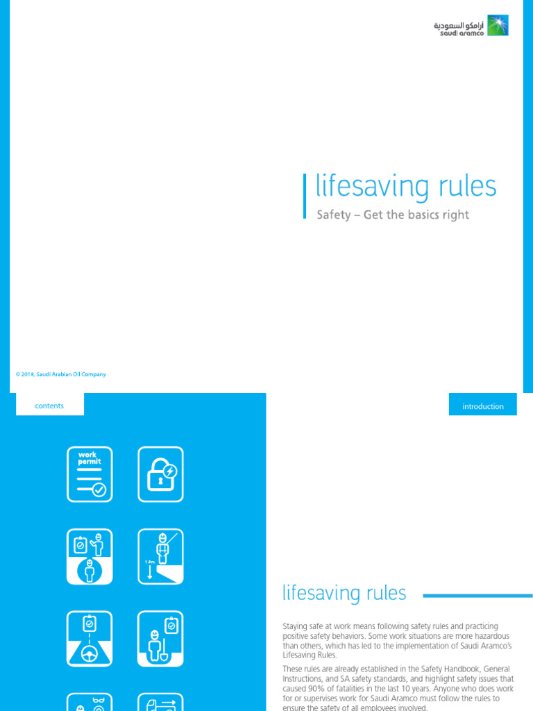 Life Saving Rules Booklet | PDF | Safety | Personal Protective Equipment