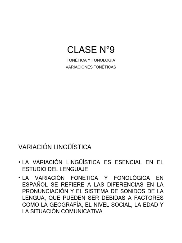 Clase N°9 | PDF | Fonema | Lengua española