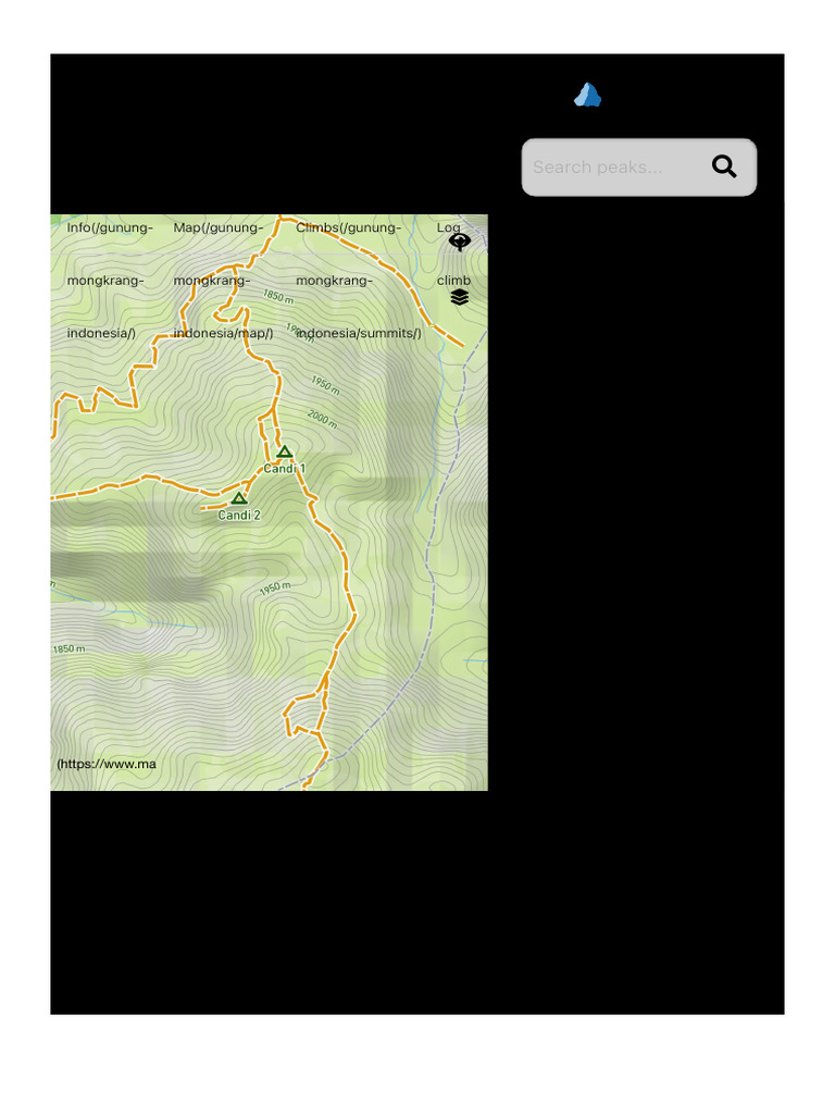 Gunung Mongkrang Map - Indonesia - Peakery | PDF