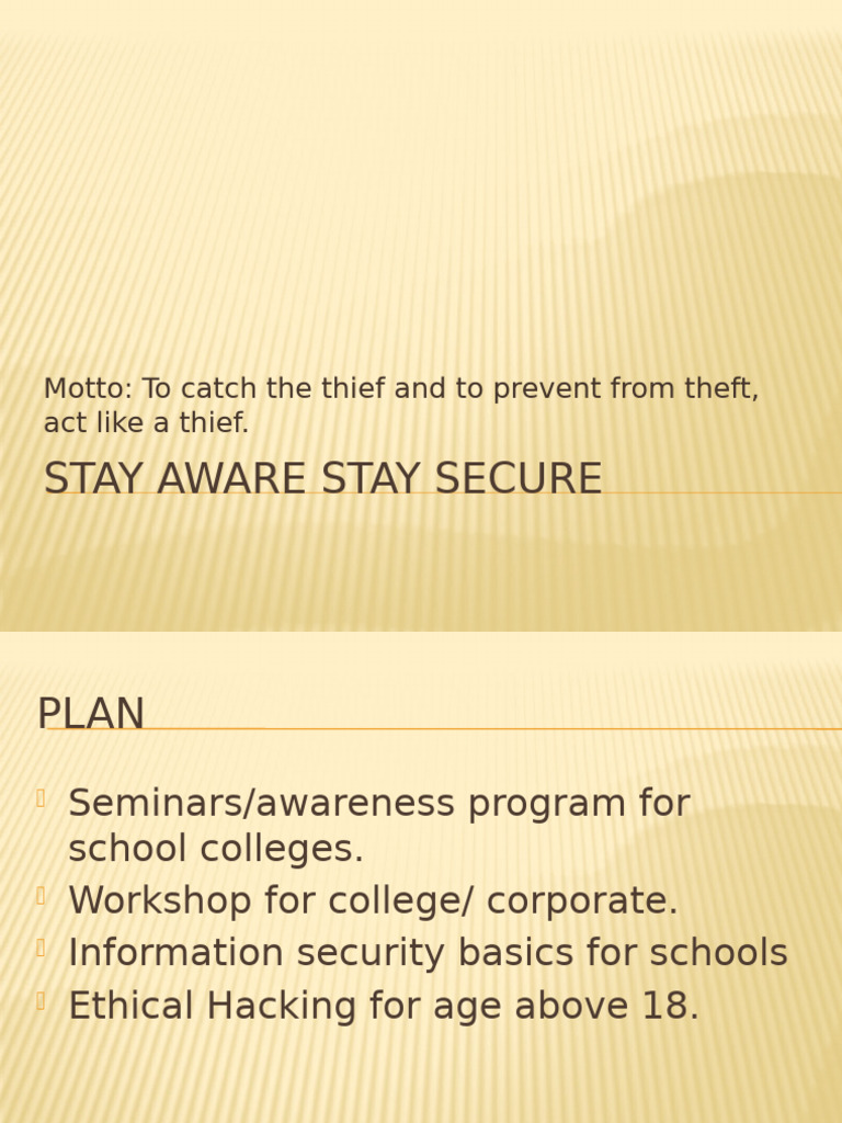 Stay Aware Stay Secure | PDF