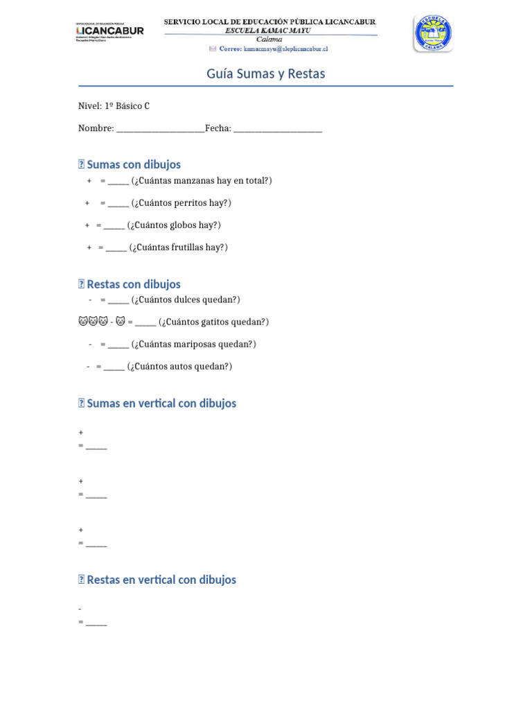 Sumas y Restas | PDF