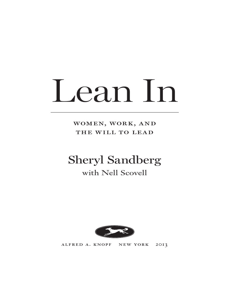 Sheryl Sandberg Lean in Women Work and T | PDF | Mentorship
