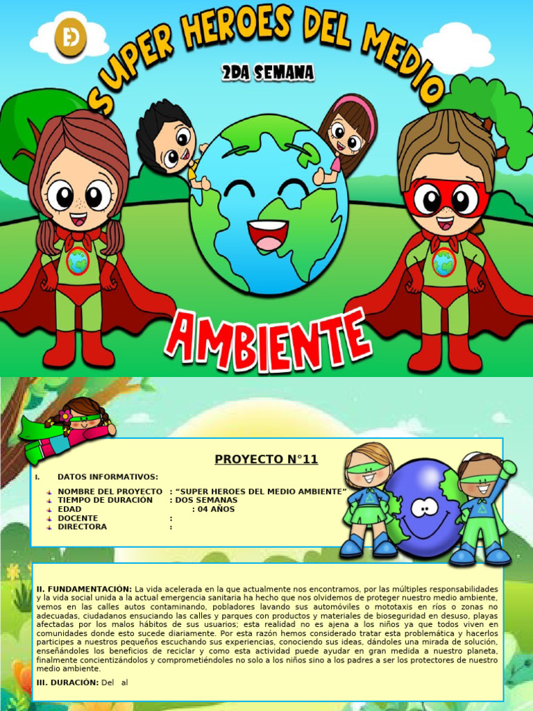 04 Años - 2da Semana - Proyecto 11 - Heroes Del Medio Ambiente | PDF ...