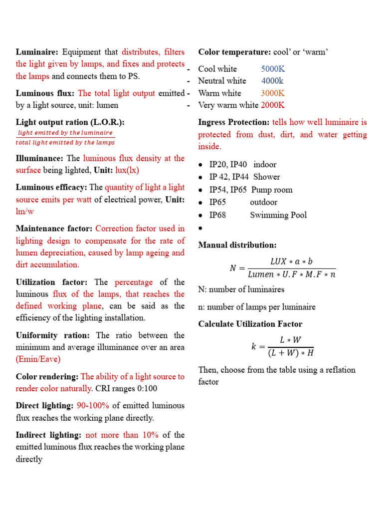 Lighting Design and Calculation Guide | PDF | Lighting | Electrodynamics