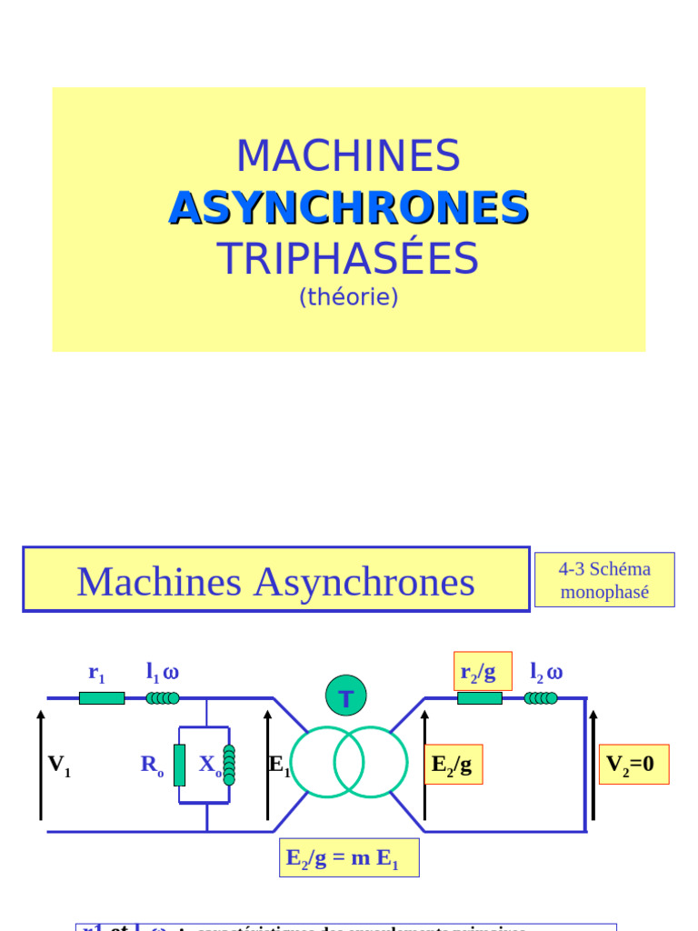 Théorie des machines asynchrones triphasées | PDF | Électricité ...