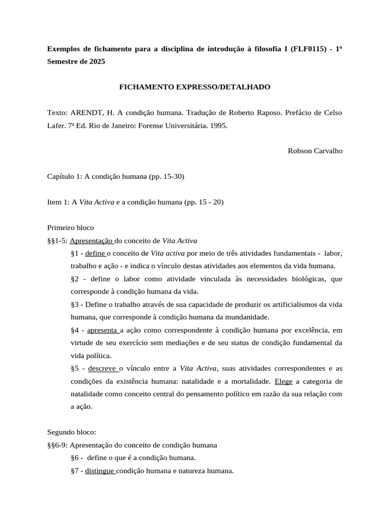 Exemplos - Fichamento Expresso - Detalhado e Sintético | PDF ...