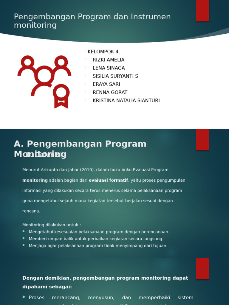 Pengembangan Program Dan Instrumen Monitoring | PDF