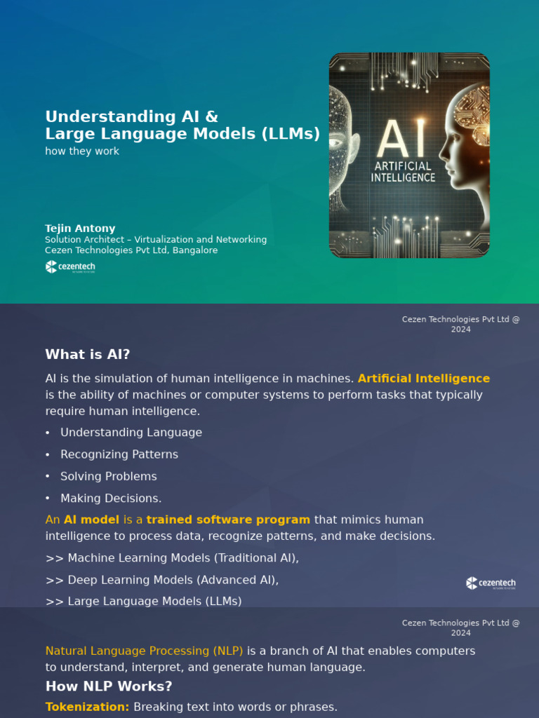 Understanding AI & LLM | PDF | Artificial Intelligence | Intelligence ...