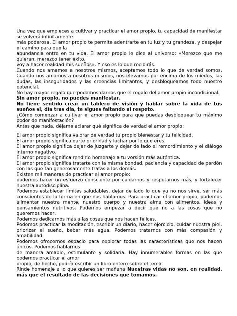 Amor Propio | PDF | Autoestima | Amor