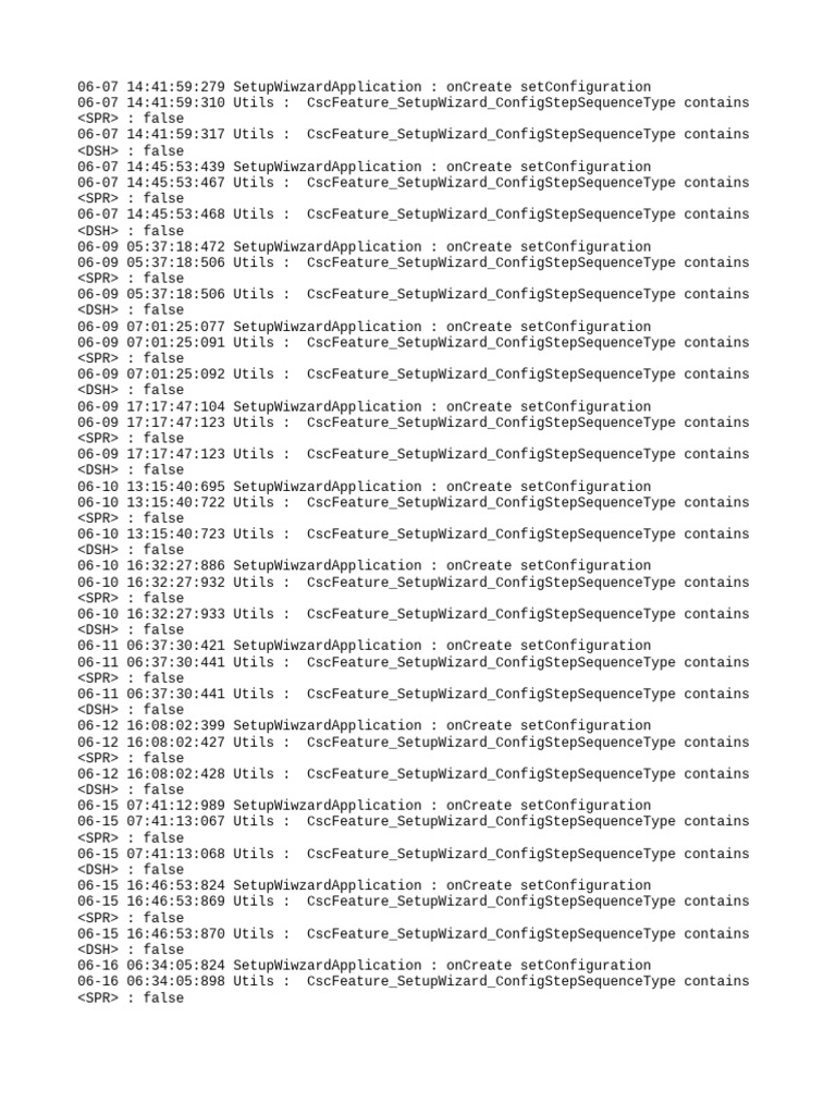 Setup Wizard Configuration Logs | PDF