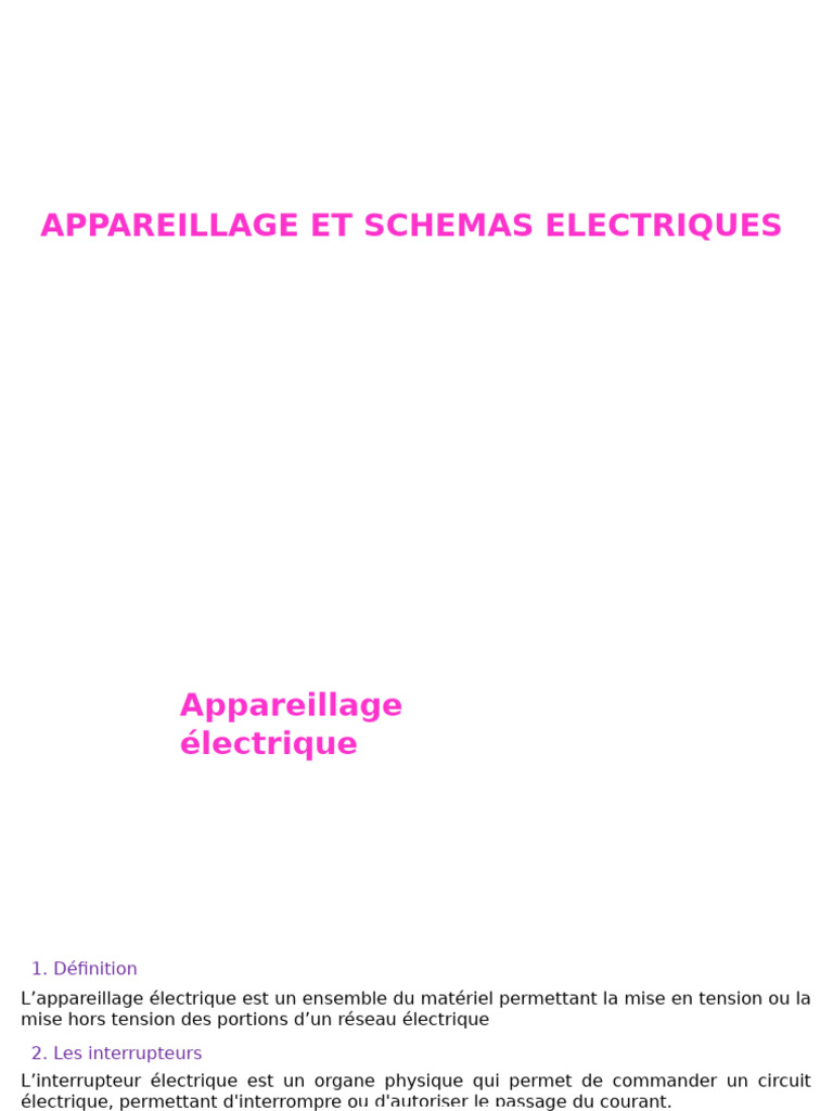 Appareillage Et Schémas Électriques | PDF | Interrupteur | Biens ...
