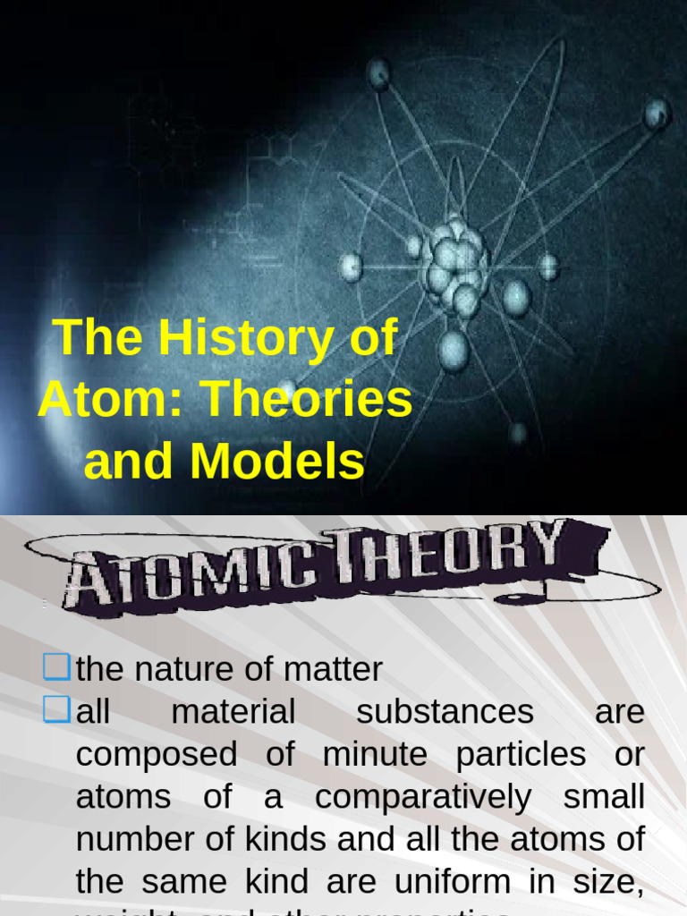 Ss - ATOMIC THEORY AND MODELS | PDF | Atoms | Atomic Nucleus