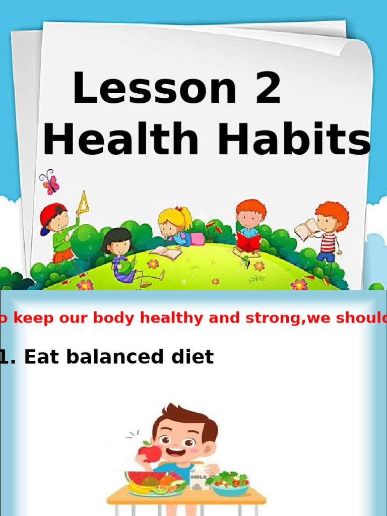 Lesson 2 Health Habits | PDF