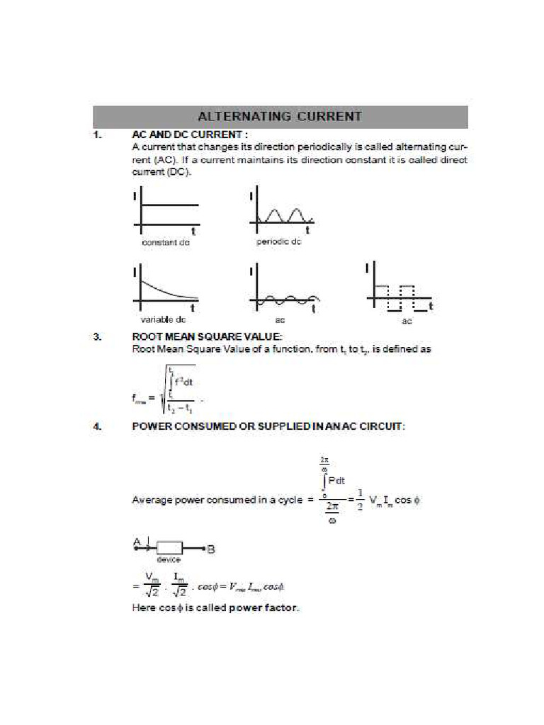Alternating Current | PDF