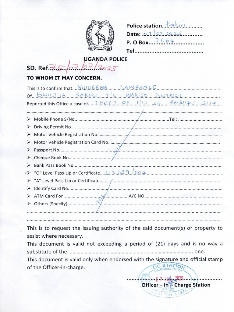 Police Letter | PDF