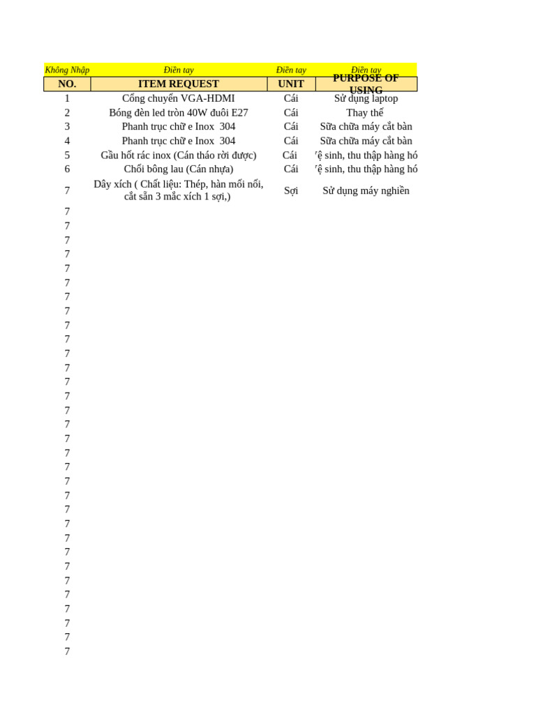Equipment Request Form | PDF