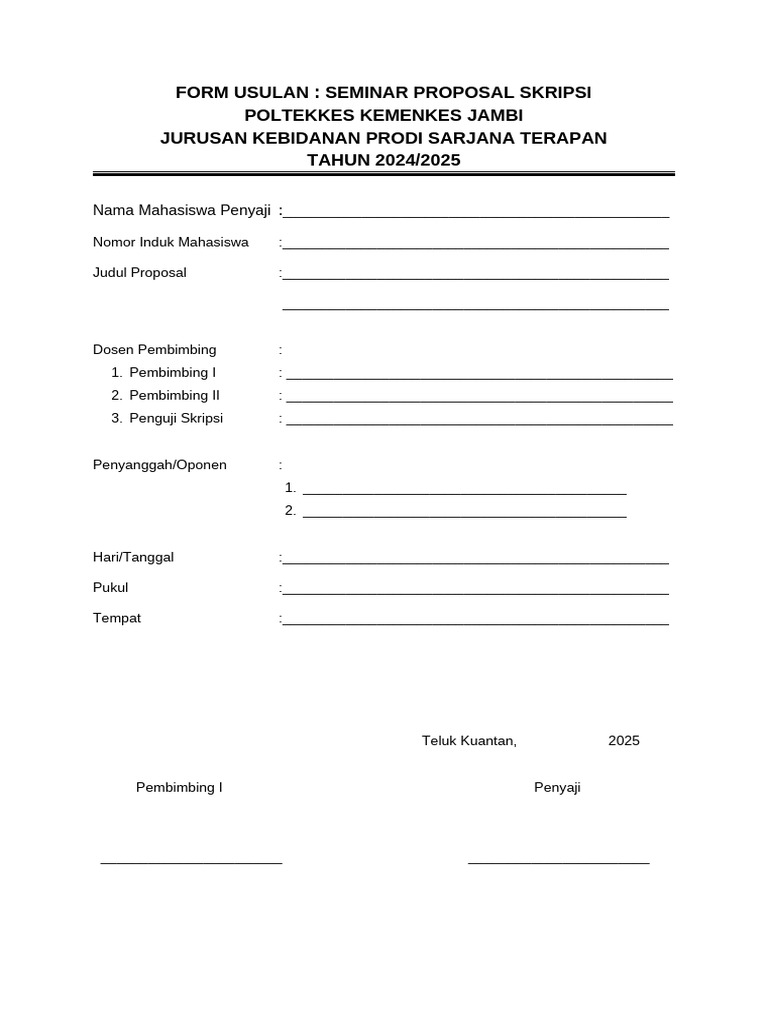 Form Usulan | PDF