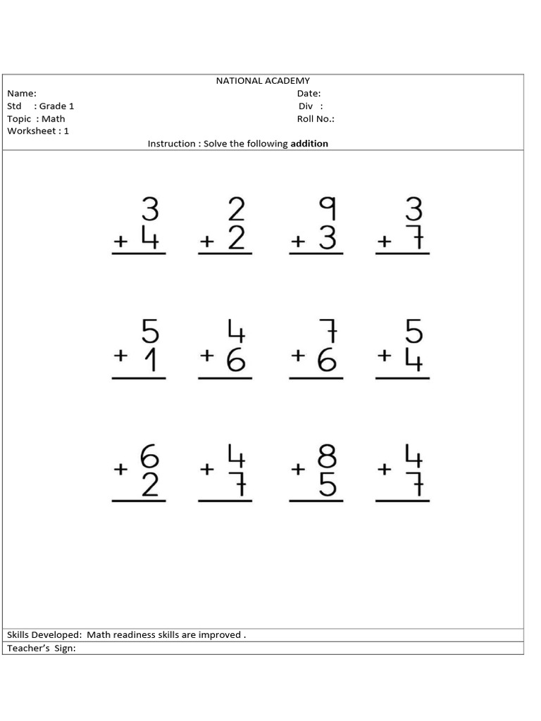 Math SR - KG | PDF