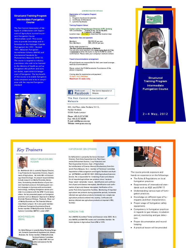 Fumigation Course Flyer | PDF | Cheque | Agriculture