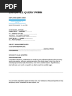 Employee Query Letter | PDF