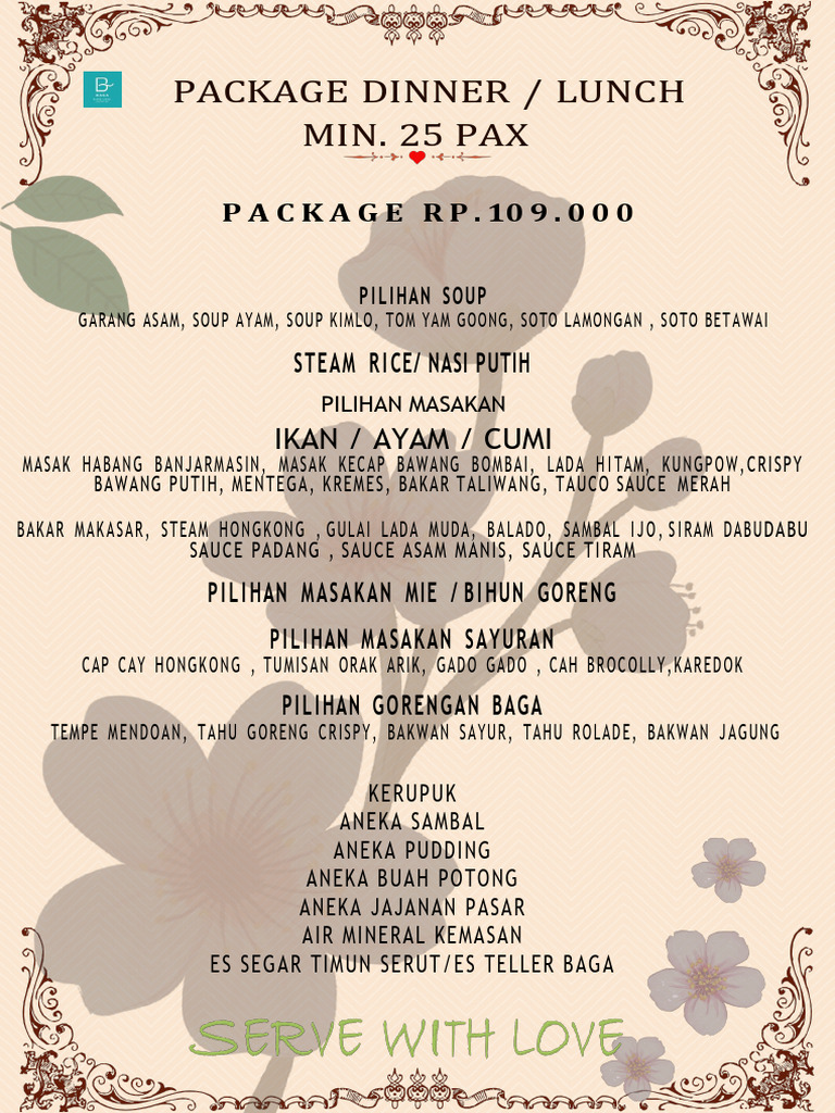 Baga Resto Buffeet Menu 2024 | PDF