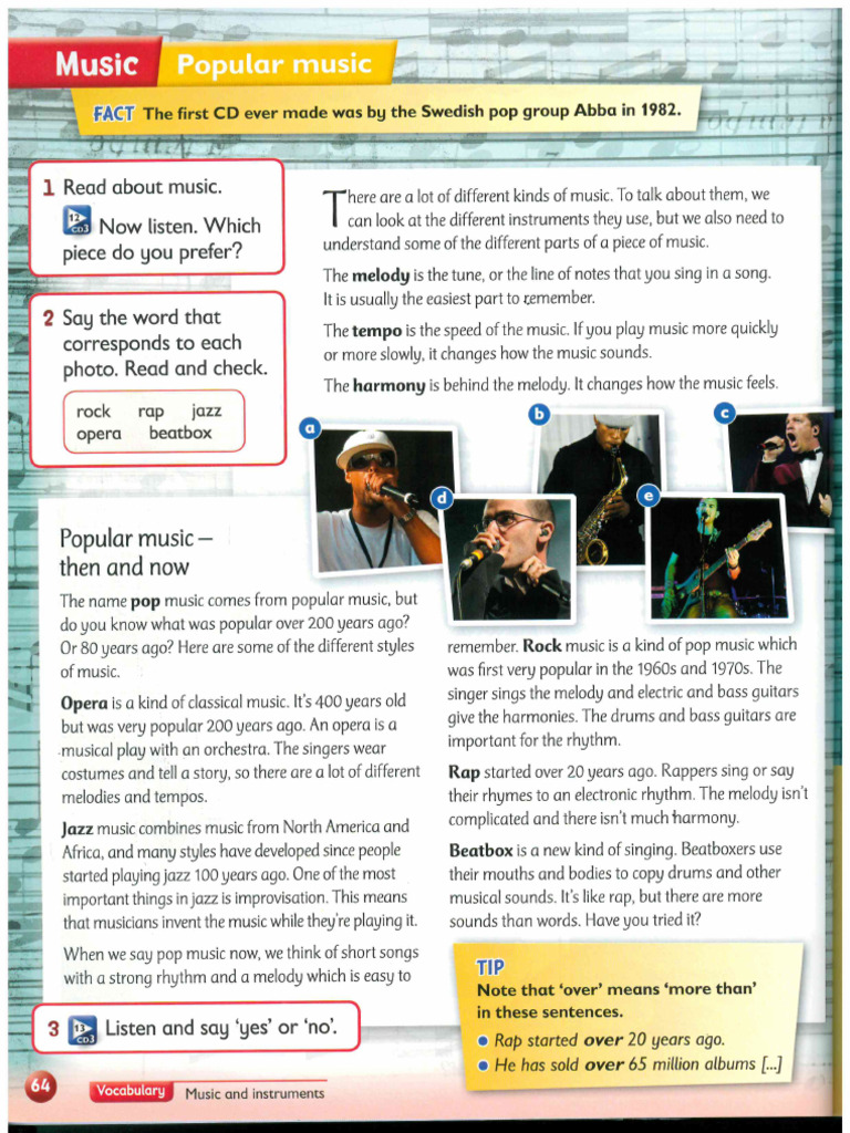 6º Libro English KID's BOX PB Music. Popular Music | PDF
