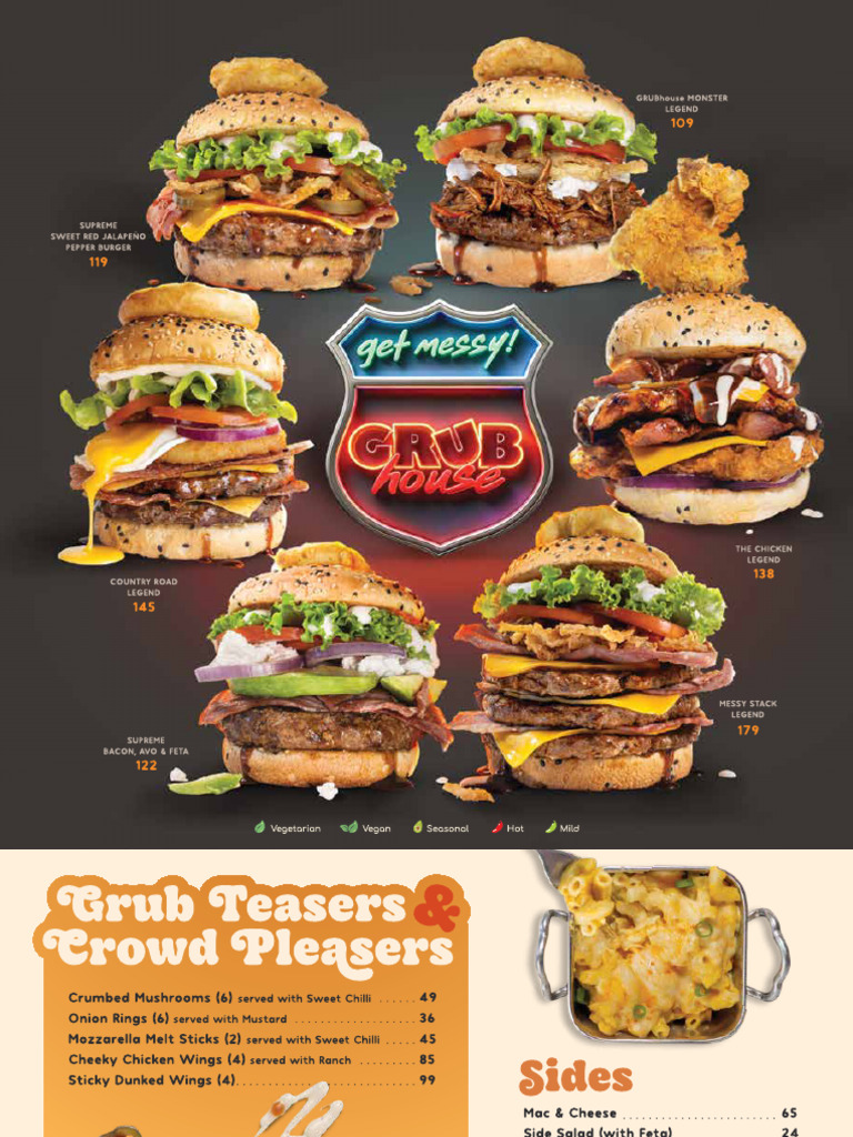 GRUBhouse Main Menu 2025 | PDF
