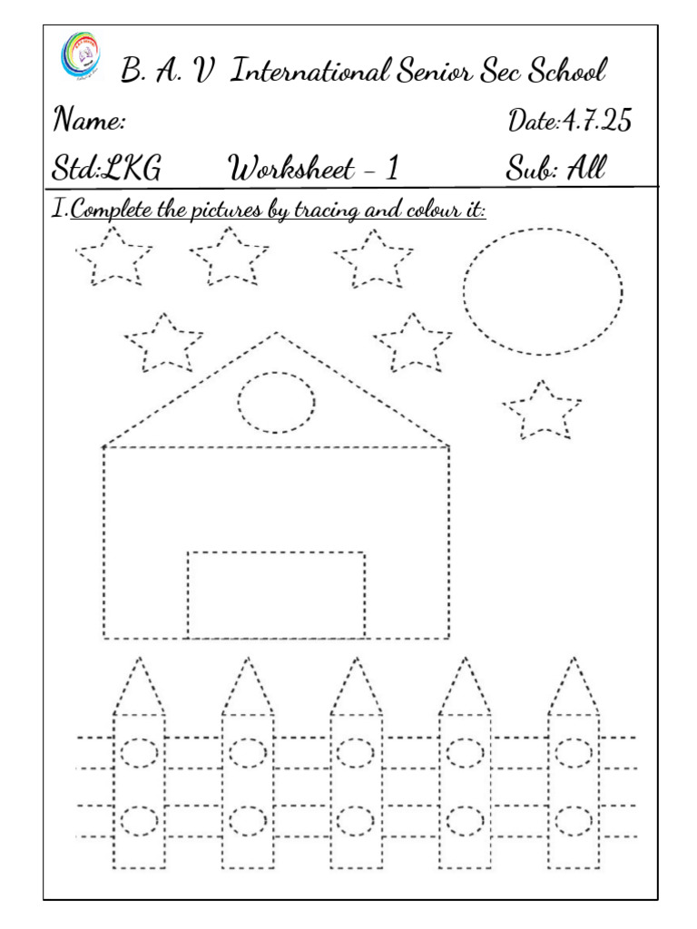 LKG Worksheet1 | PDF