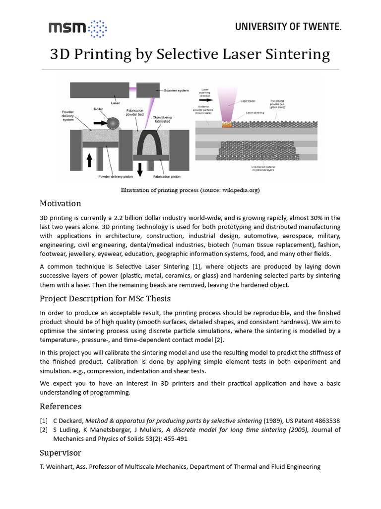3d Printing by Selective Laser Sintering | PDF