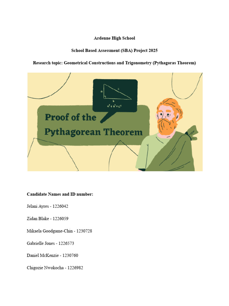 Pythagorean Theorem Project Overview | PDF | Mathematics | Elementary ...