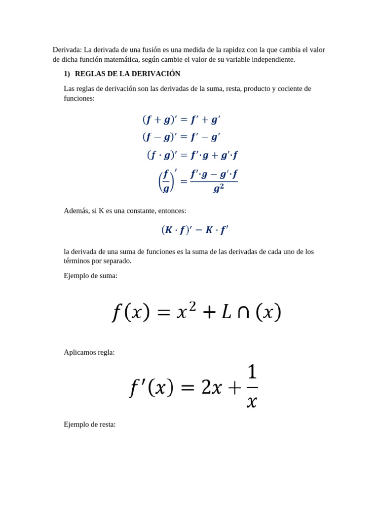 Derivada Calculo Lineal | PDF