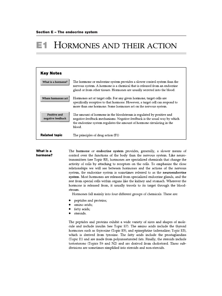 Chapter 4 Hormones | PDF
