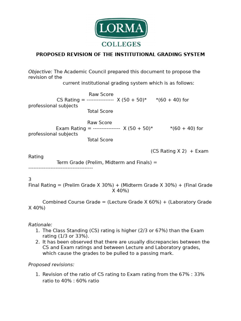 Revision of CS Grading System | PDF | Qualifications | Educational Stages