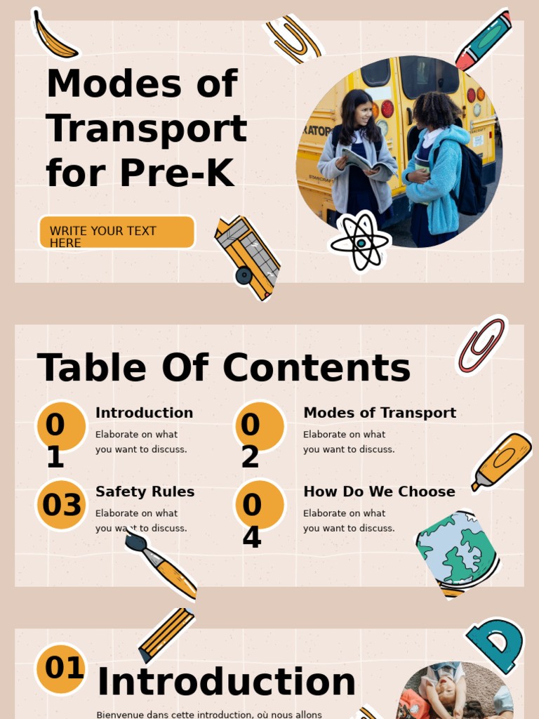 Modes of Transport For Pre-K Presentation | PDF | Car | Transport