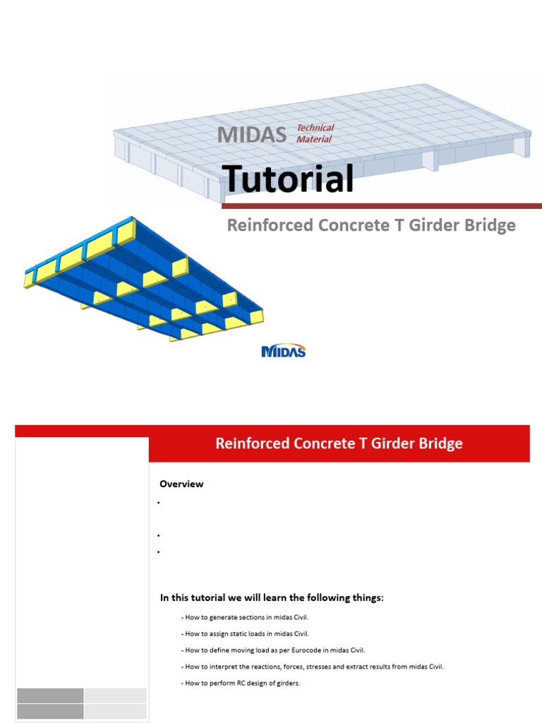 Day2 RCC T Girder Bridge as Per Eurocode | PDF | Bridge | Beam (Structure)
