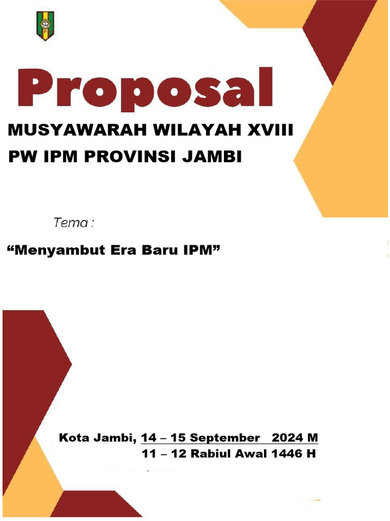 Proposal Musywil Pw Ipm Xviii 2024 | PDF