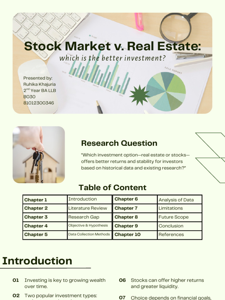 Stock Market v. Real Estate Which Is The Better Investment | PDF ...