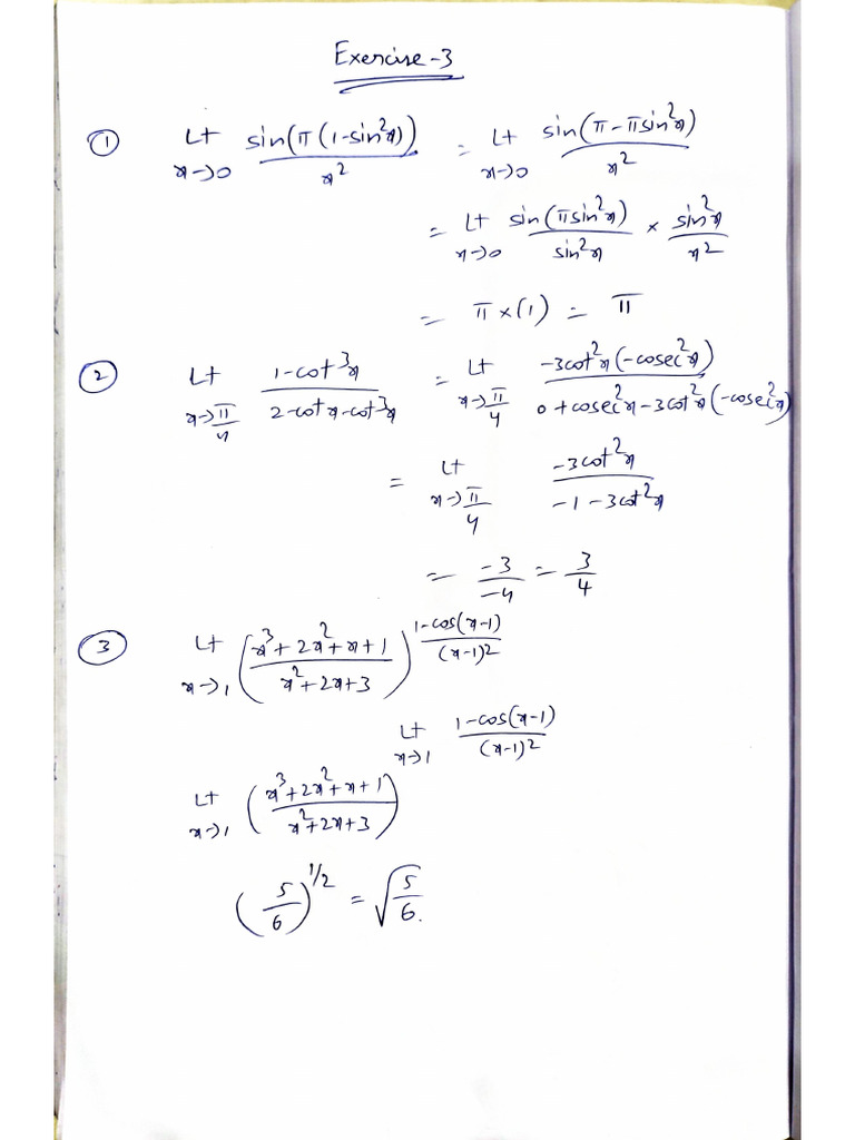 Limits Exercise 3 | PDF
