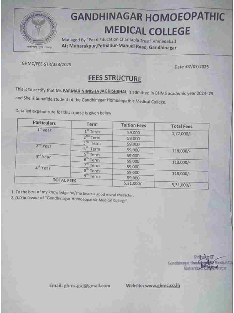 Fees Structure . | PDF