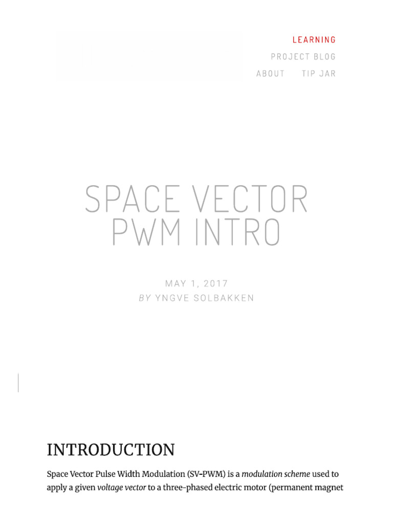 Vector PWM | PDF