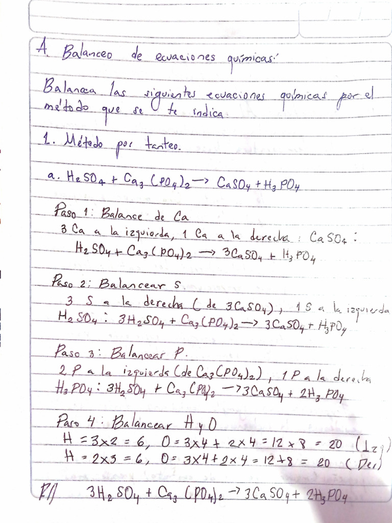 Balanceo de Ecuaciones Quimicas | PDF