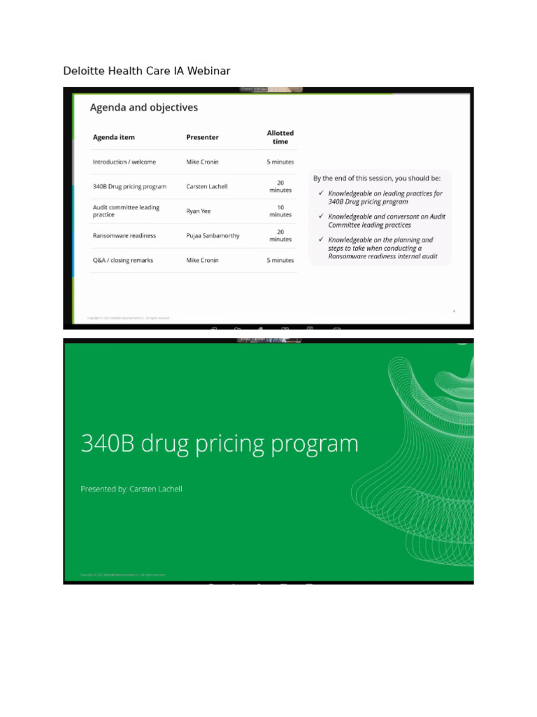Deloitte Health Care IA Webinar | PDF