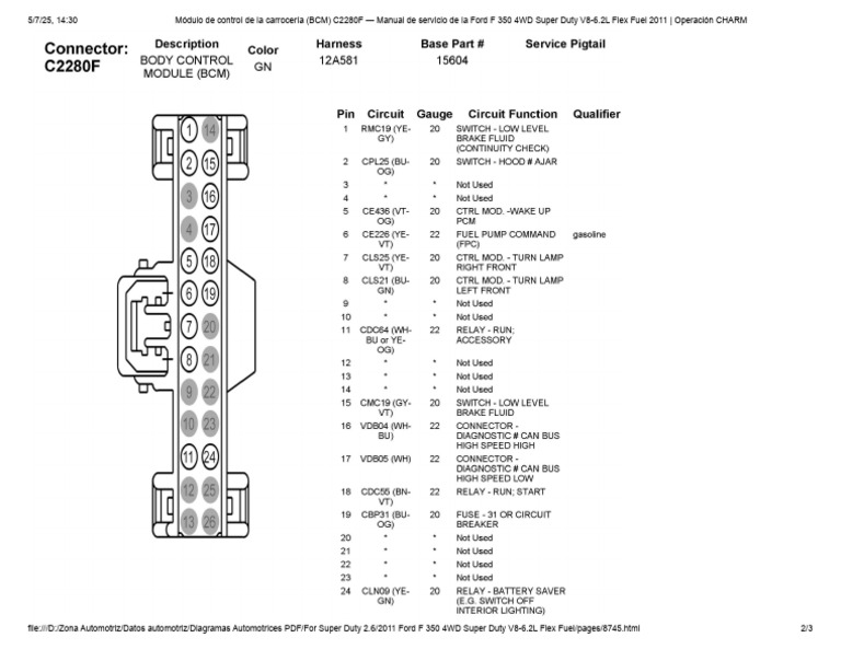 BCM Conector C2280F | PDF