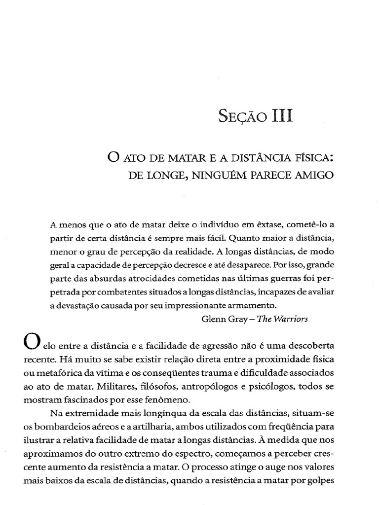 Distância e a Facilidade de Matar | PDF | Artilharia | Morte