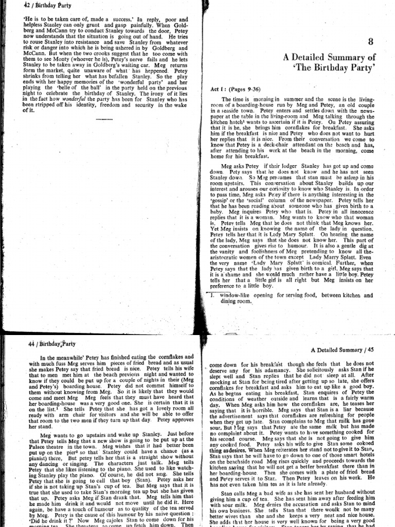 The Birthday Party | PDF