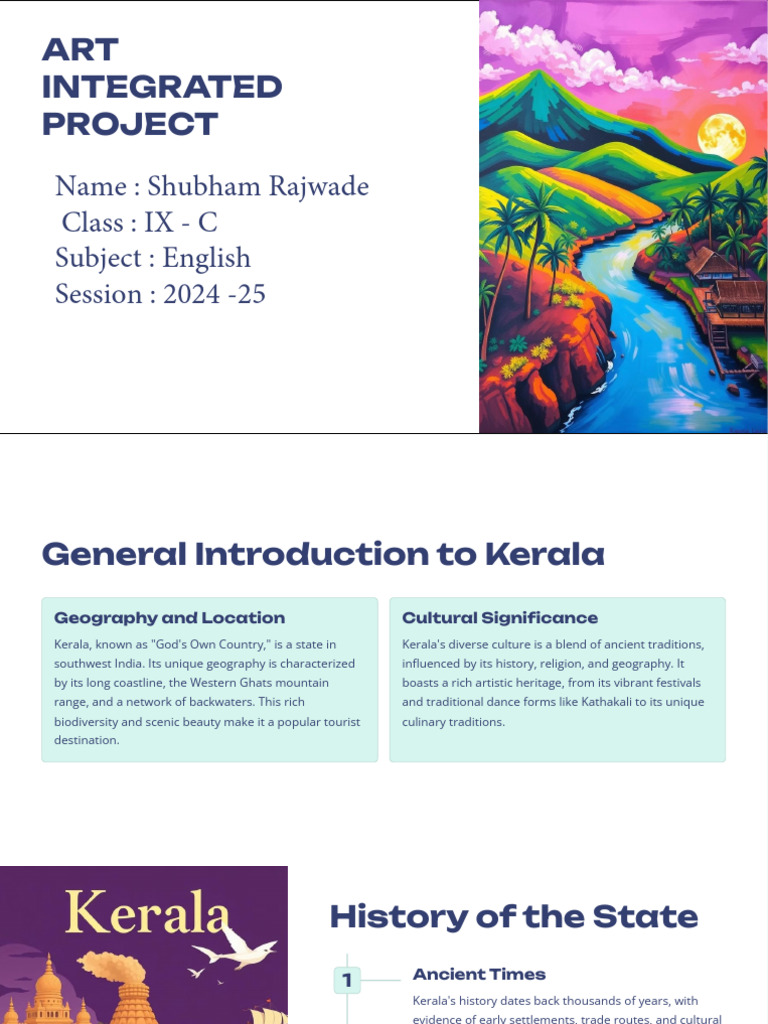 Art Integrated Project Kerala | PDF | Kerala